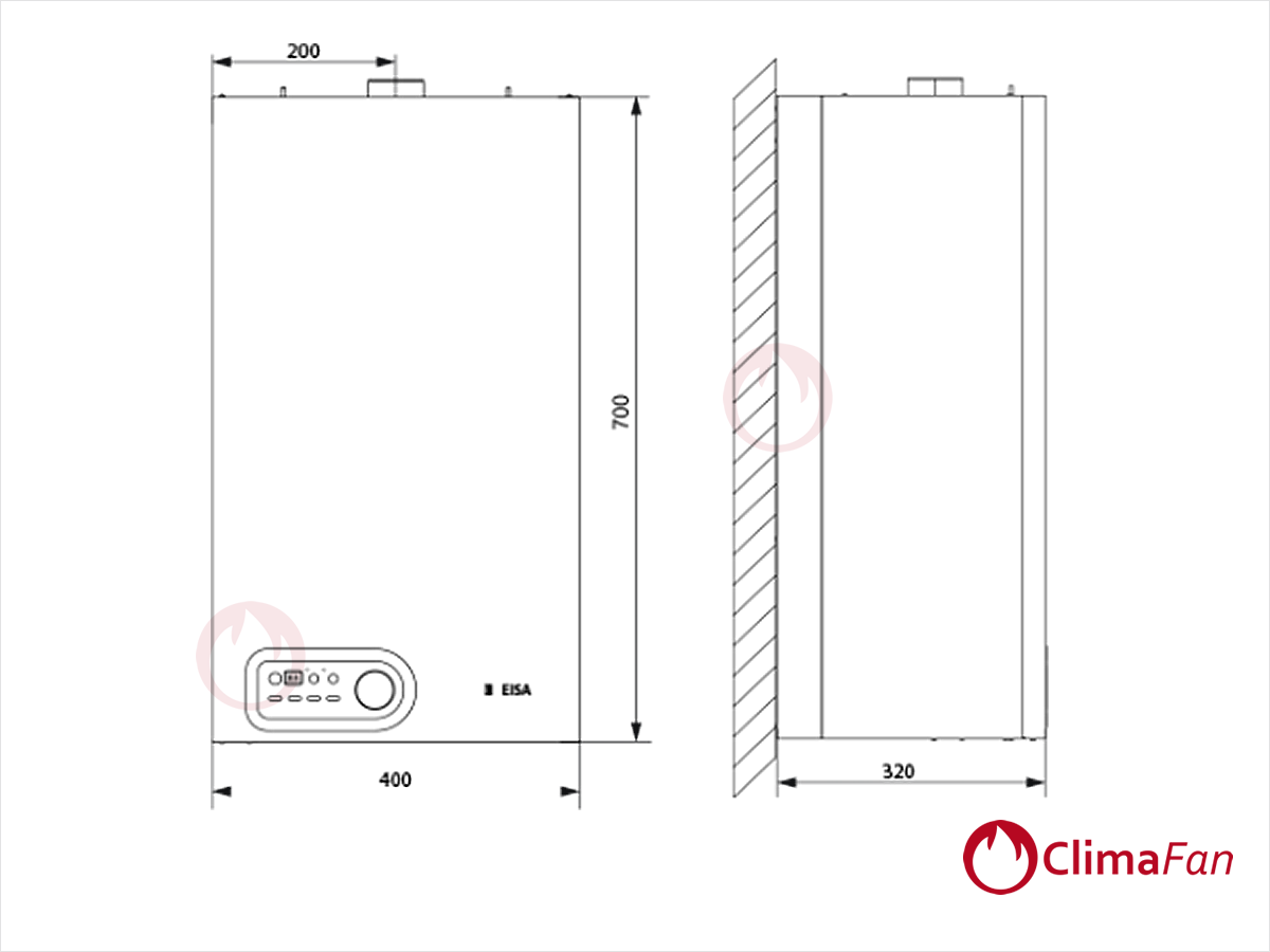 Caldera Peisa Diva 32 C F GN – Tiro Forzado Solo Calefaccion – CLIMAFAN ...